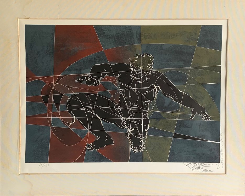 Hans Erni grosses Litho mit Friedenstaube Zeichnung | Kaufen auf Ricardo