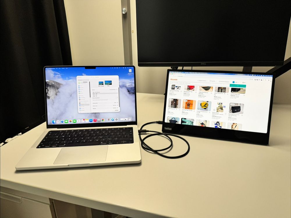 NEW: Lenovo ThinkVision M14t USB-C Mobile Monitor, Touch Scr (Neu ...