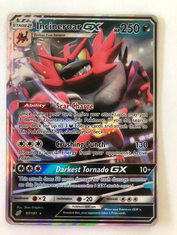 Incineroar GX - Rare Pokemon TCG | Kaufen auf Ricardo