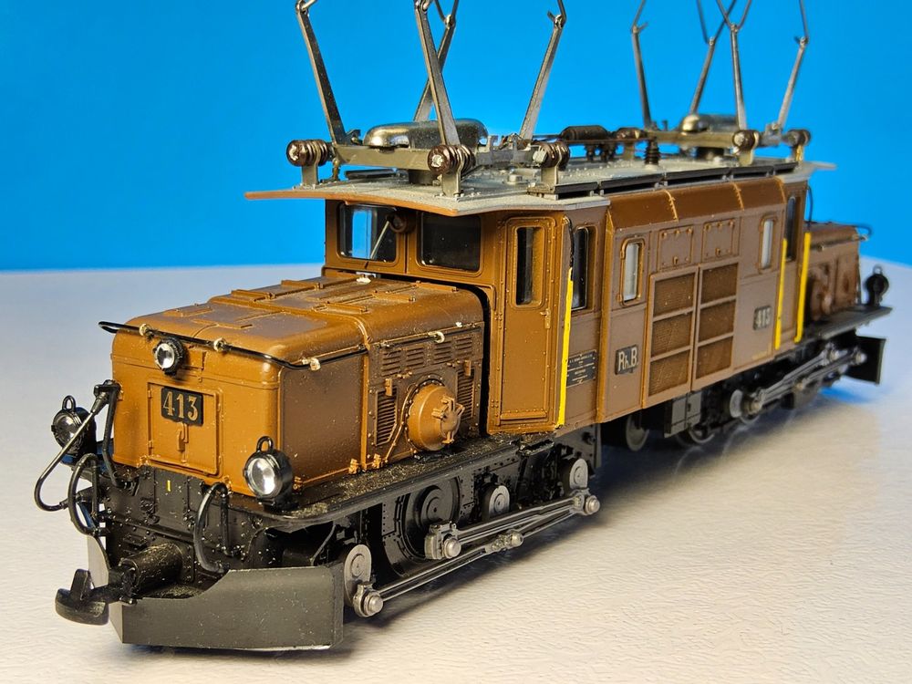 Bemo 1255 Vitrinenmodell RHB Ge 6/6 413 Rhätisches Krokodil (Gebraucht ...