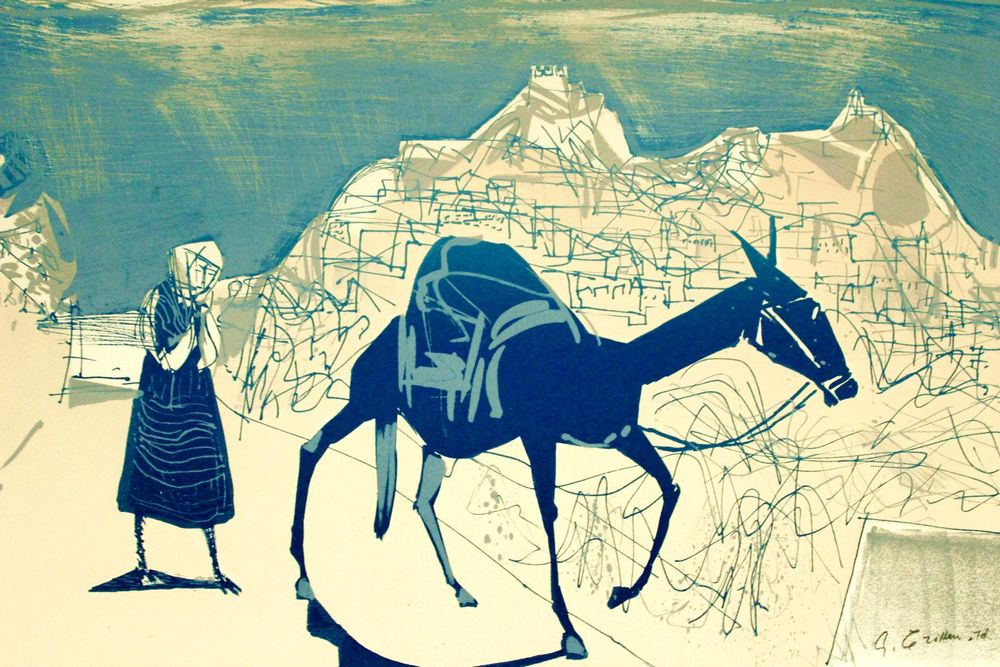 GOTTFRIED TRITTEN (Swiss, 1923-2015) Tunesien mit Pferd 1970 (Gebraucht ...