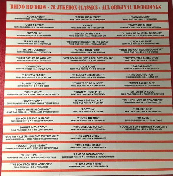 Box mit 25 78 RPM Singles Jukebox Klassikern aus den 60ern (Gebraucht ...