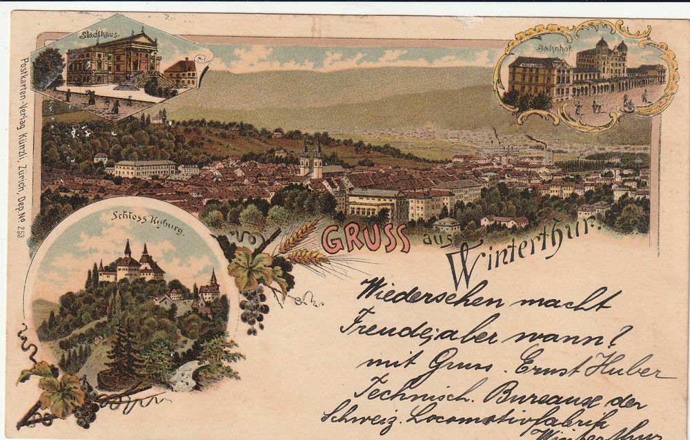 AK Gruss aus Winterthur Litho 1900 (Gebraucht) in Rupperswil für CHF 4.5 – mit Lieferung auf ...