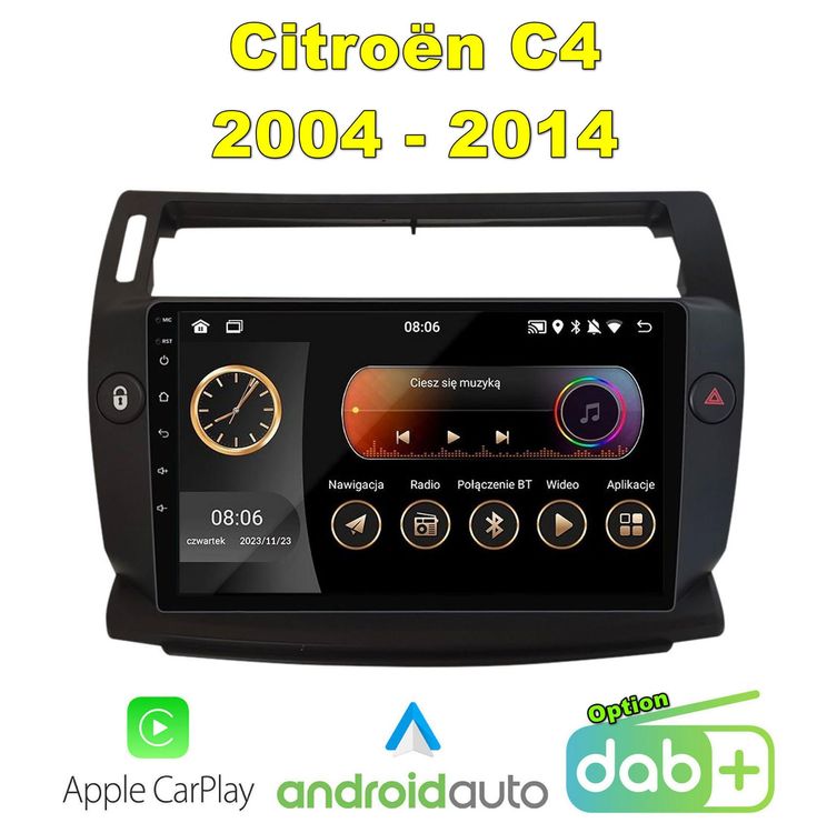 Radio Citroën C4 (2004 – 2014) -Android, DAB+, Carplay, GPS (Neu und ...