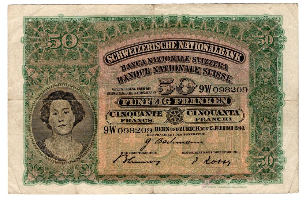 Note 50 CHF Holzfäller 1940 | Kaufen auf Ricardo