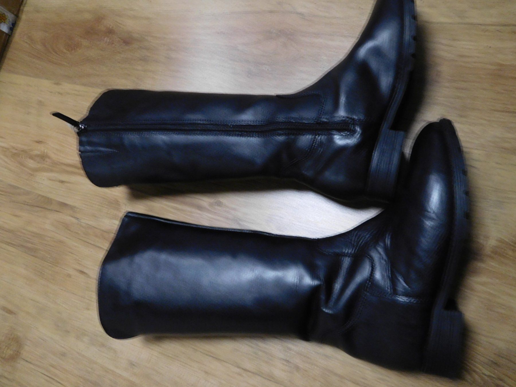 Gefütterte echt Leder Stiefel Gr.35 sehr schmaler Fuss noir (Gebraucht ...