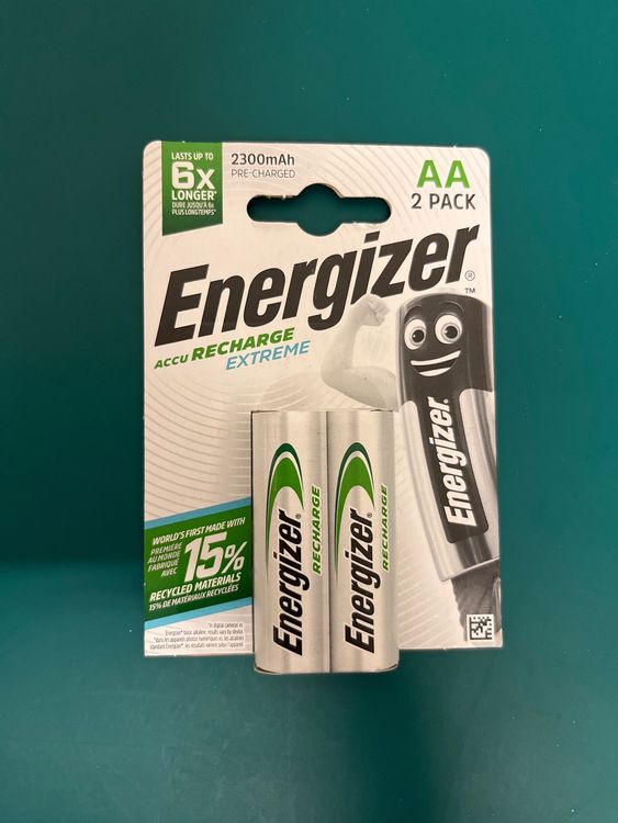 2x AA Energizer Batteries NiMH 2300 mAh (Neu und originalverpackt) in ...