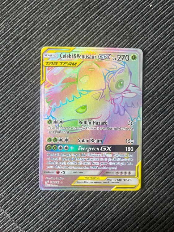 Pokemon Celebi & Venusaur GX Rainbow Team Up Deutsch NM (Neu (gemäss ...