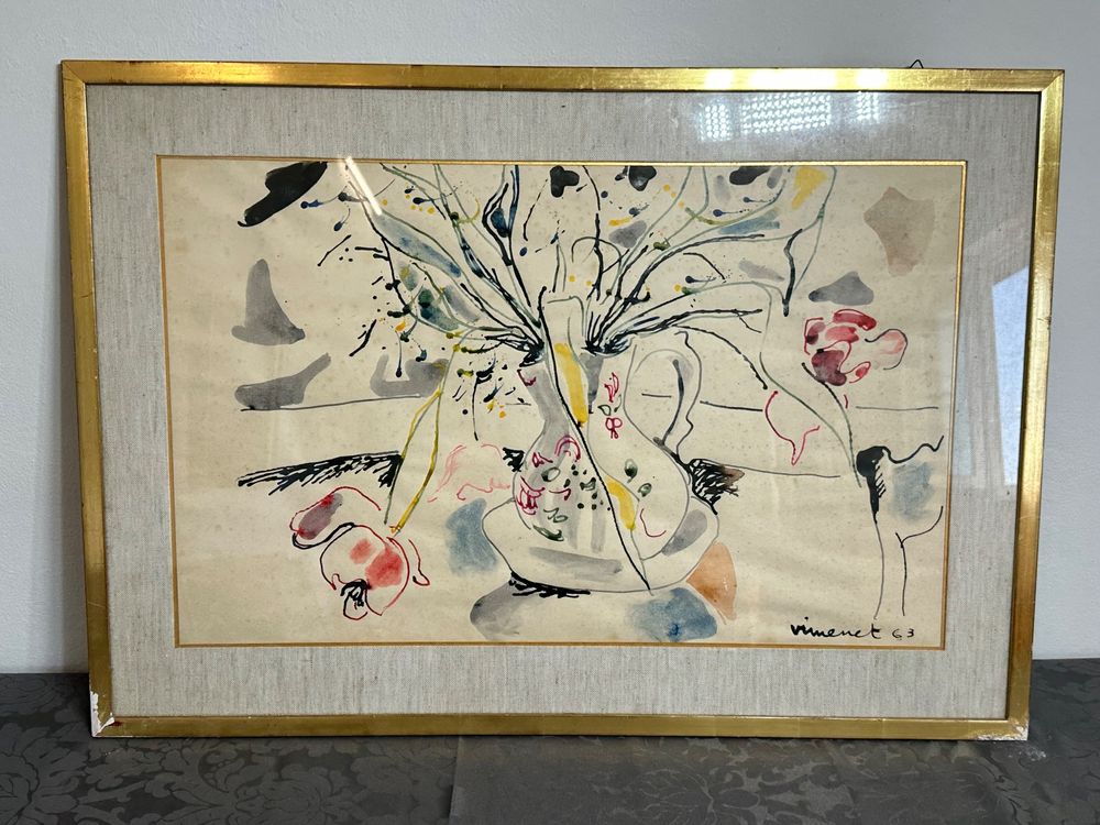 Jean VIMENET (1914-1999) tableau peinture aquarelle signée (Gebraucht) in Payerne für CHF 110 ...