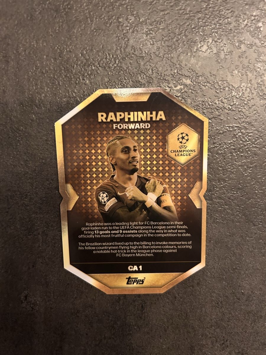 Raphinha MVP Topps Karte - FC Barcelona, neuwertig! (Neu (gemäss ...
