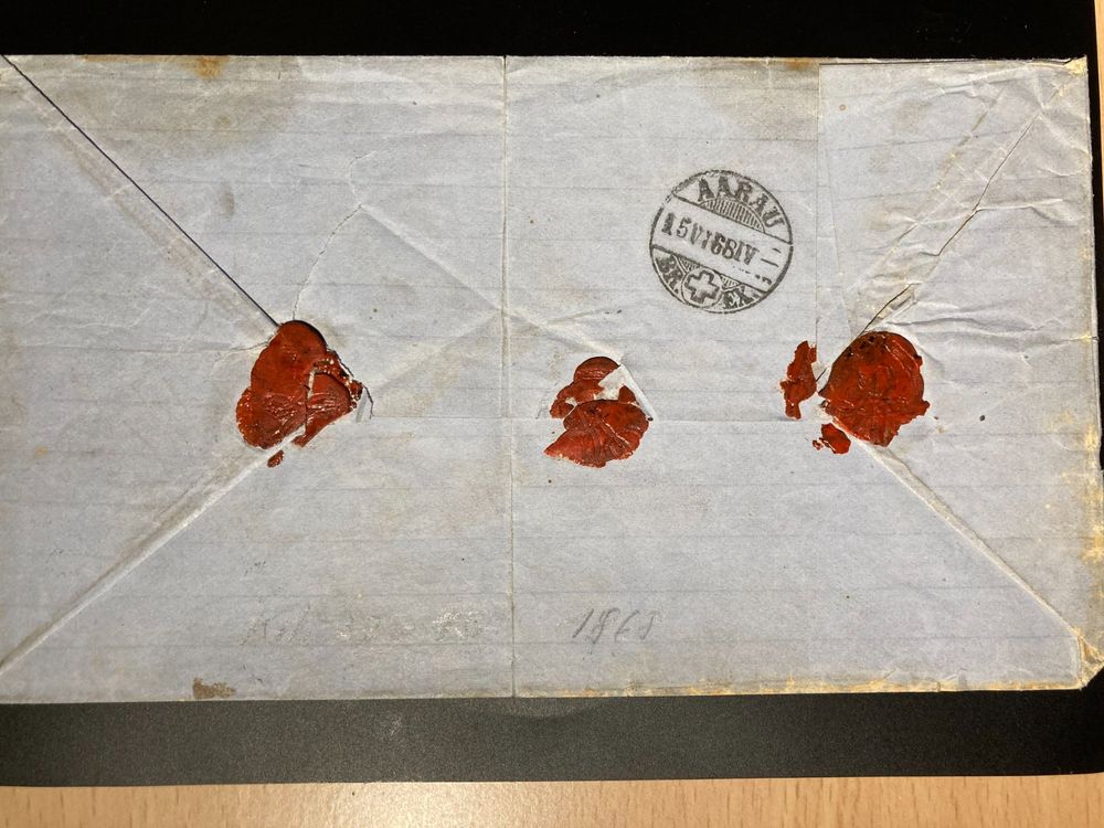 Schweiz 1868 sitzende Helvetia 20 Rp. Basel Aarau (Gebraucht) in Liestal für CHF 9 – mit ...