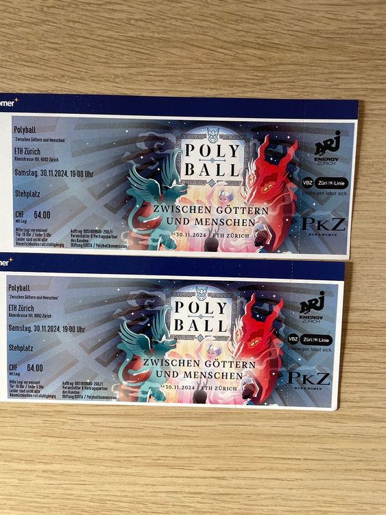 Polyball Tickets (2 student tickets together) (Gebraucht) in Zürich für ...