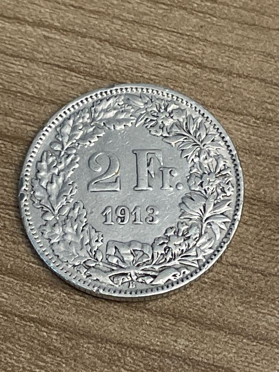 2 Franken Schweiz 1913 Silber (Gebraucht) in Schlossrued für CHF 8 – mit Lieferung auf Ricardo ...