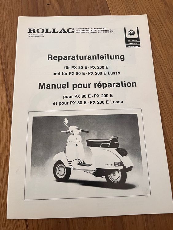 Piaggio Vespa PX 80-200E Reparaturanleitung, Oldschool | Kaufen auf Ricardo