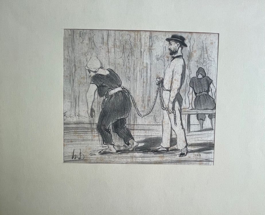 Vintage Lithographie von Honore Daumier Original die Badende | Kaufen ...