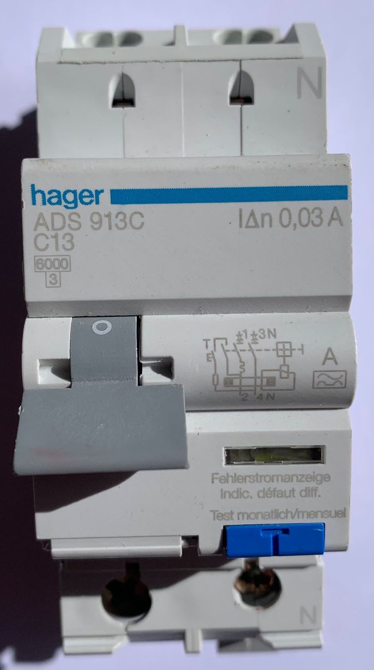 Hager FI - LS - Schutzschalter ADS 913C 13A / 30mA (Gebraucht) in ...