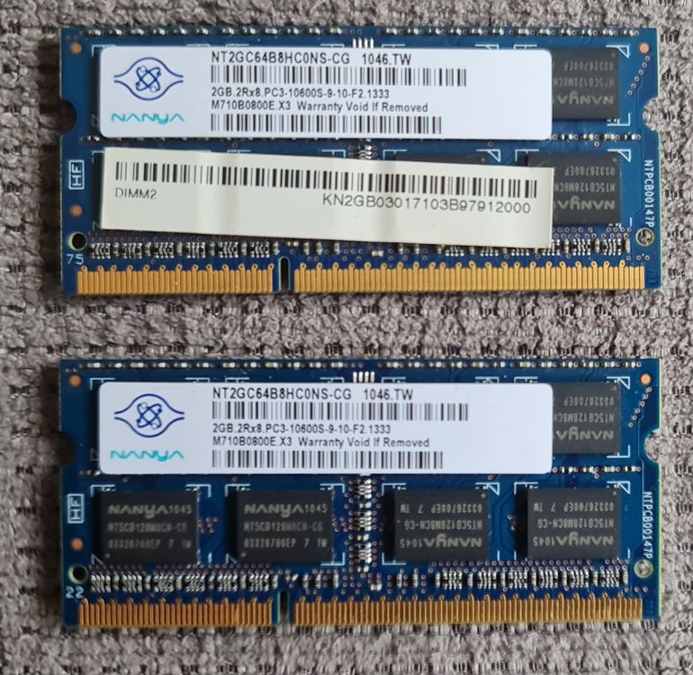 RAM Memorie Nanya DDR3 2x2 = 4GB | Kaufen auf Ricardo