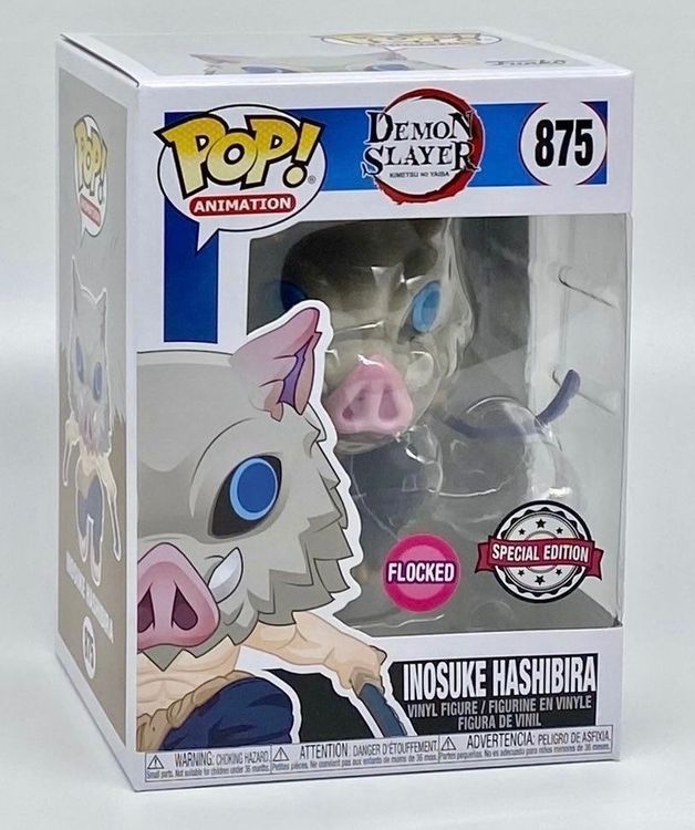 Funko Pop! Demon Slayer, Inosuke Hashibira (flocked) #875 (Neu und ...