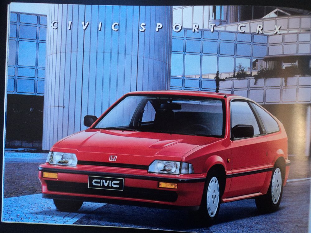 Prospekt Honda 1986 Civic CRX Prelude EX AccordAerodeck Jazz (Gebraucht ...