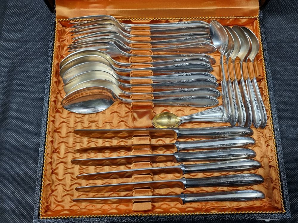 Silberbesteck 30-teilig im Kasten, NOBLESSE (Gebraucht) in Lenzburg für CHF 56 – nur Abholung ...