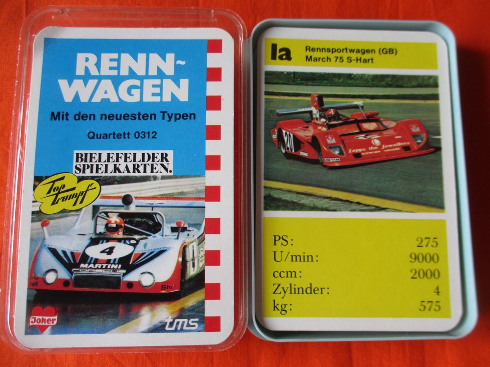 Quartett Rennwagen (Gebraucht) in Birsfelden für CHF 6 – mit Lieferung auf Ricardo kaufen