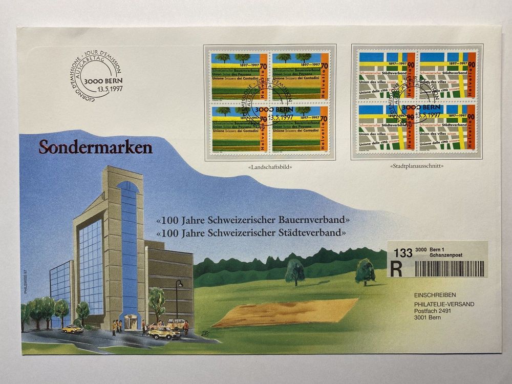 FDC Grossbrief 100 Jahre Schweiz. Bauernverband 1997 ET | Kaufen auf Ricardo