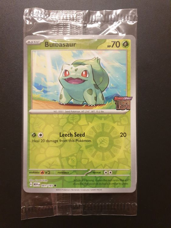 Pokemon 151 Bulbasaur 001/165 ** 151 STAMP !! ULTRA RARE !! | Kaufen ...