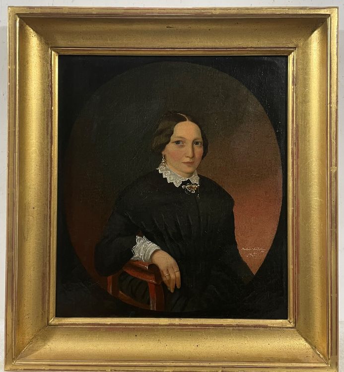 Antikes Gemälde einer sitzenden Dame unleserlich Signiert (Gebraucht) in Root für CHF 141 – mit ...