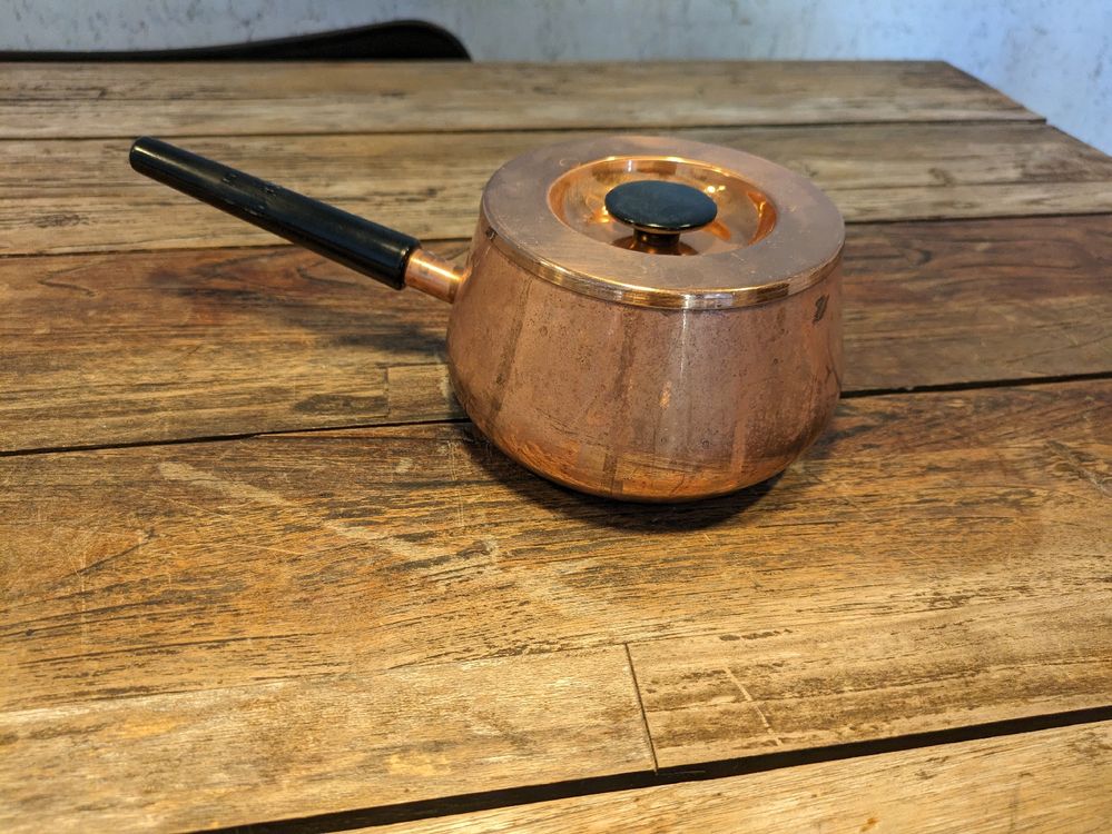 original SIGG Vintage Fondue Caquelon Kupfer Midcentury | Kaufen auf ...