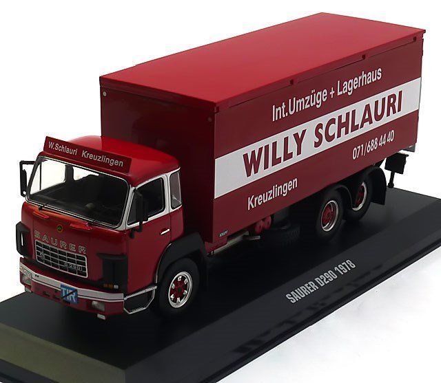 Saurer D 300F LKW Kofferaufbau 1978 "Willy Schlauri Trans- (Neu und ...