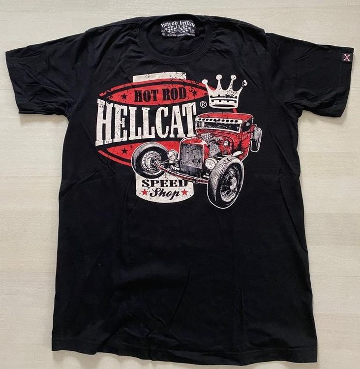 Rockabilly-T-shirt Herren, Hotrod Hellcat, Speed Shop, Gr.M | Kaufen ...