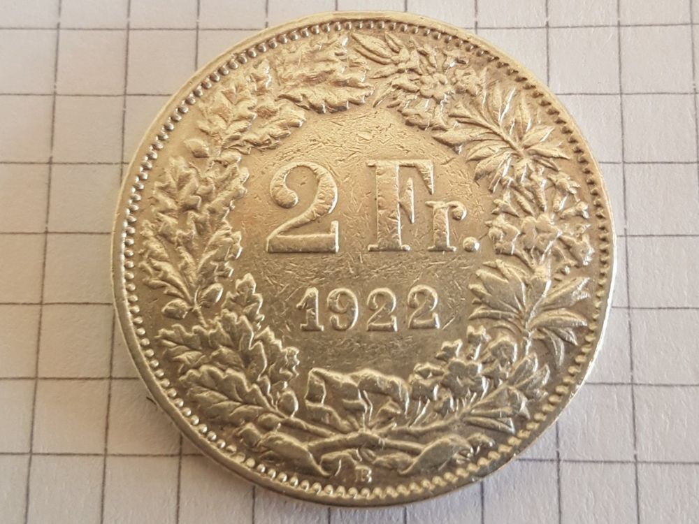 2 Franken 1922 Silber, rar, 0.4 mio!!! | Kaufen auf Ricardo