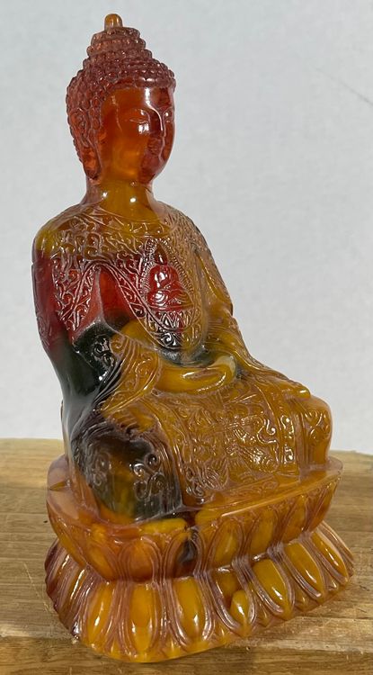 Alte Sitzende Buddha Bernstein Skul mit Sehr schönen Verzier (Gebraucht ...