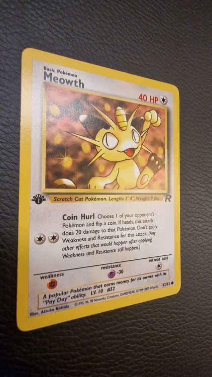 Meowth 62/82 First Edition - Team Rocket (EN) - Pokémon Card (Gebraucht ...