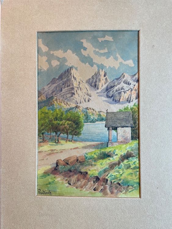 Berglandschaft Aquarell Signiert (Gebraucht) in Baar für CHF 10 – mit Lieferung auf Ricardo kaufen