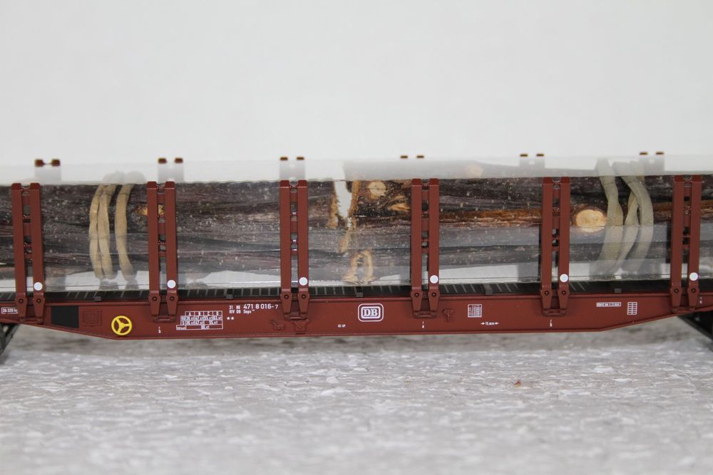 Märklin 47711 DB Rungenwagen Smps 719 mit echtem Holz (Neu (gemäss ...