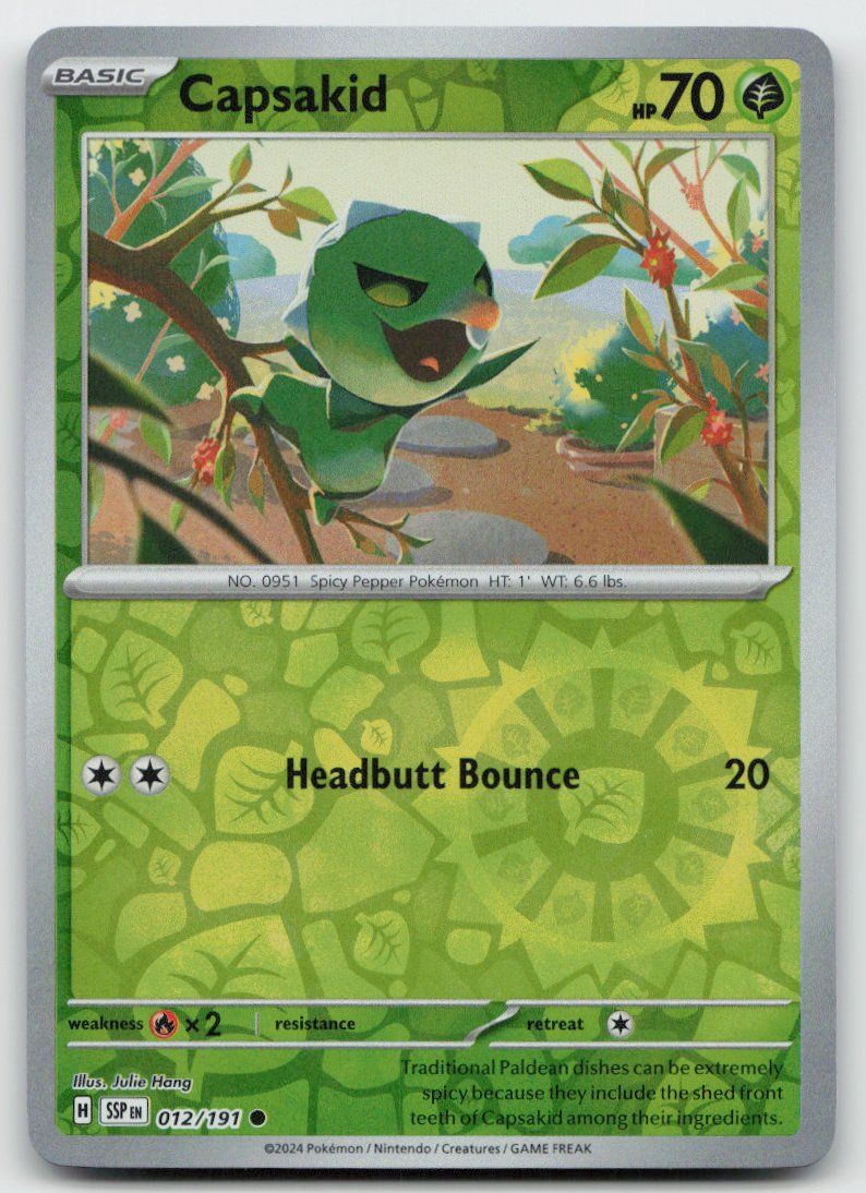Pokemon Capsakid Reverse 012/191 SSP EN 2024 (Usato) a Lugano per CHF 0 ...