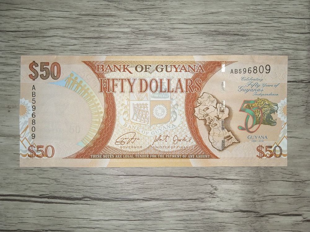 Billet Guyana 50 Dollars Commemorative UNC (Neu (gemäss Beschreibung ...