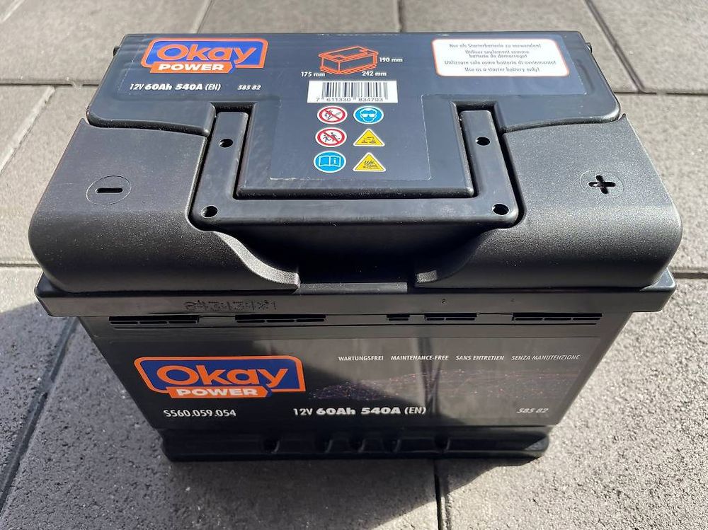 Autobatterie 12V 60Ah 540A - NEU (Gebraucht) in Niederuzwil für CHF 60 – nur Abholung auf ...