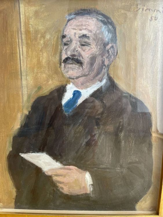BERÜHMTER SCHWEIZER KÜNSTLER Wilhelm GIMMI Portraitgemälde (Gebraucht ...
