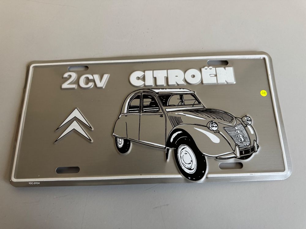 Citroën 2CV Auto-Schild, Aluminium,Top Zustand! Retro! (Gebraucht) in ...