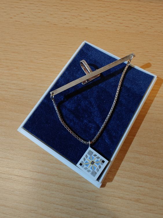 Edle Krawattennadel mit Kette, Fischer 830er Silber (64) (Gebraucht) in ...