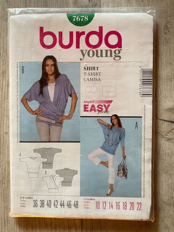 Burda Schnittmuster Shirt 7678 (Neu und originalverpackt) in ...