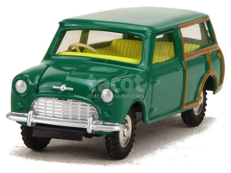 Morris Mini Traveller 1960-1967 RHD dunkelgrün / Holz 1:43 (Neu und ...