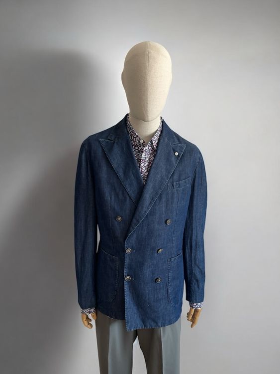 L.B.M. 1911 Herren-Sakko Denim Blau Gr.52/54 Double-Breasted (Gebraucht) in Zürich für CHF 175 ...