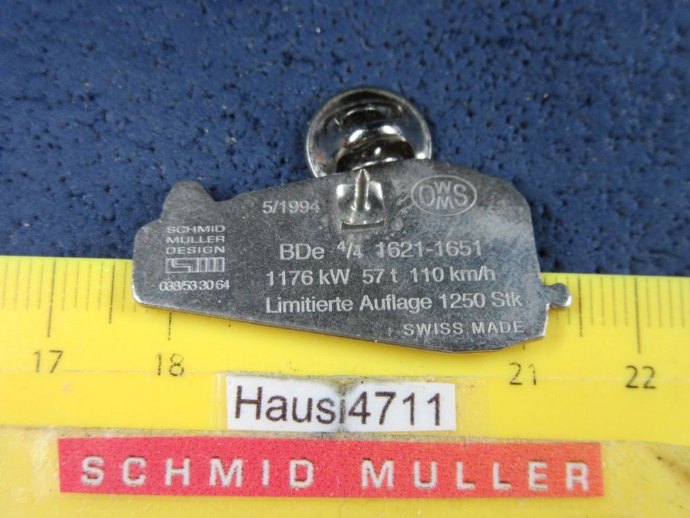 SBB CFF BDe 4/4 BAHNZUG SCHMID-MÜLLER SWISS MADE PIN LIMITIE (Gebraucht) in Ettingen für CHF 1. ...