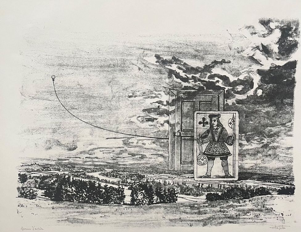 KÜNSTLER ? UNLESERLICH SIGNIERT LITHOGRAPHIE KÜNSTLERPROBE (Gebraucht) in Gersau für CHF 9 – mit ...