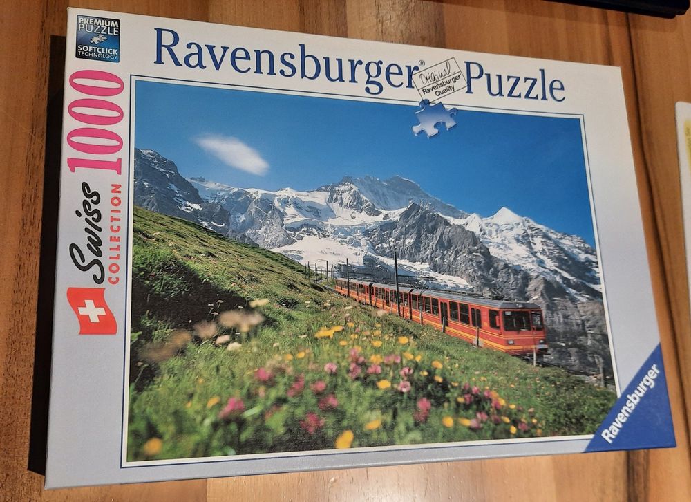 Ravensburger Puzzle 1000 T. "Jungfraubahn vor der Jungfrau" (Gebraucht) in Wislikofen für CHF 7 ...