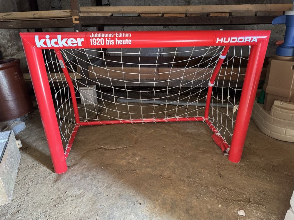 Hudora Fussballtor kicker Jubiläums-Edition | Kaufen auf Ricardo
