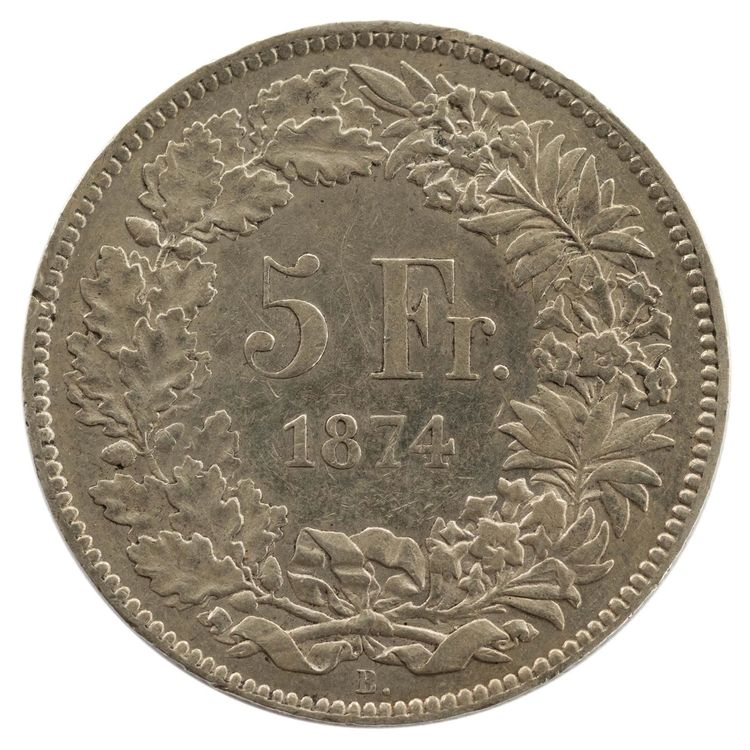 Sitzende Helvetia 5 Franken 1874 B. (Gebraucht) in Rotkreuz für CHF 200 – mit Lieferung auf ...